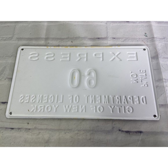 Wall Decor | Vintage New York Licensed 6 Express License Plate Black ...